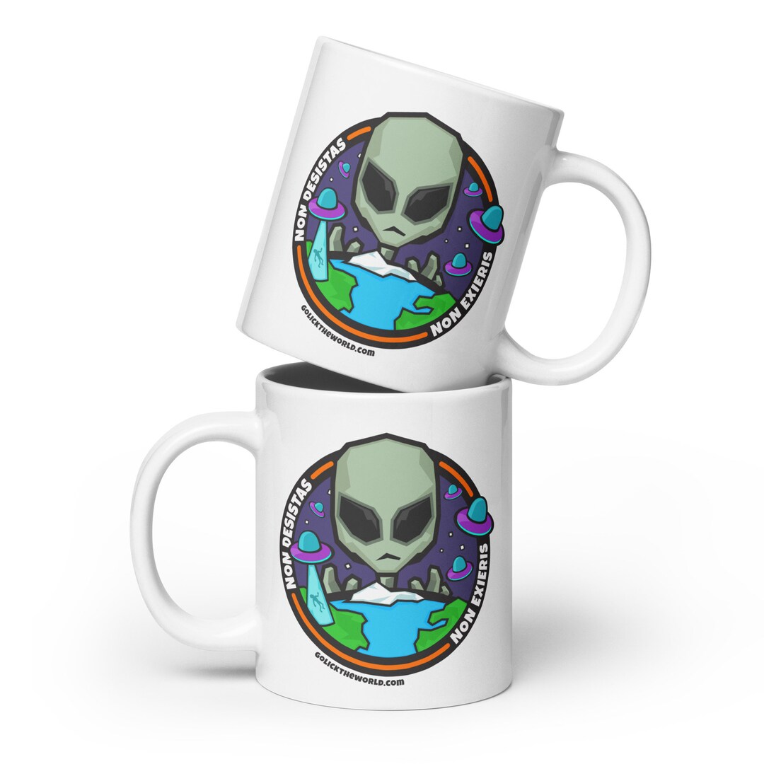Alien UFO Glossy 20 Oz Mug / Large Size / Hot or Cold / Coffee Tea ...