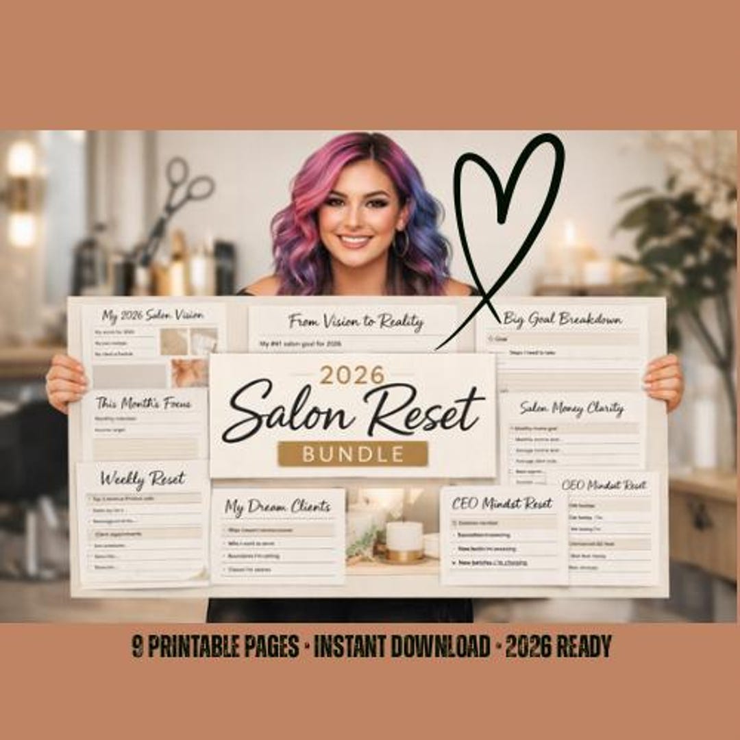 2026 Salon Reset Printable | Salon Owner Vision Board & Planner | CEO ...