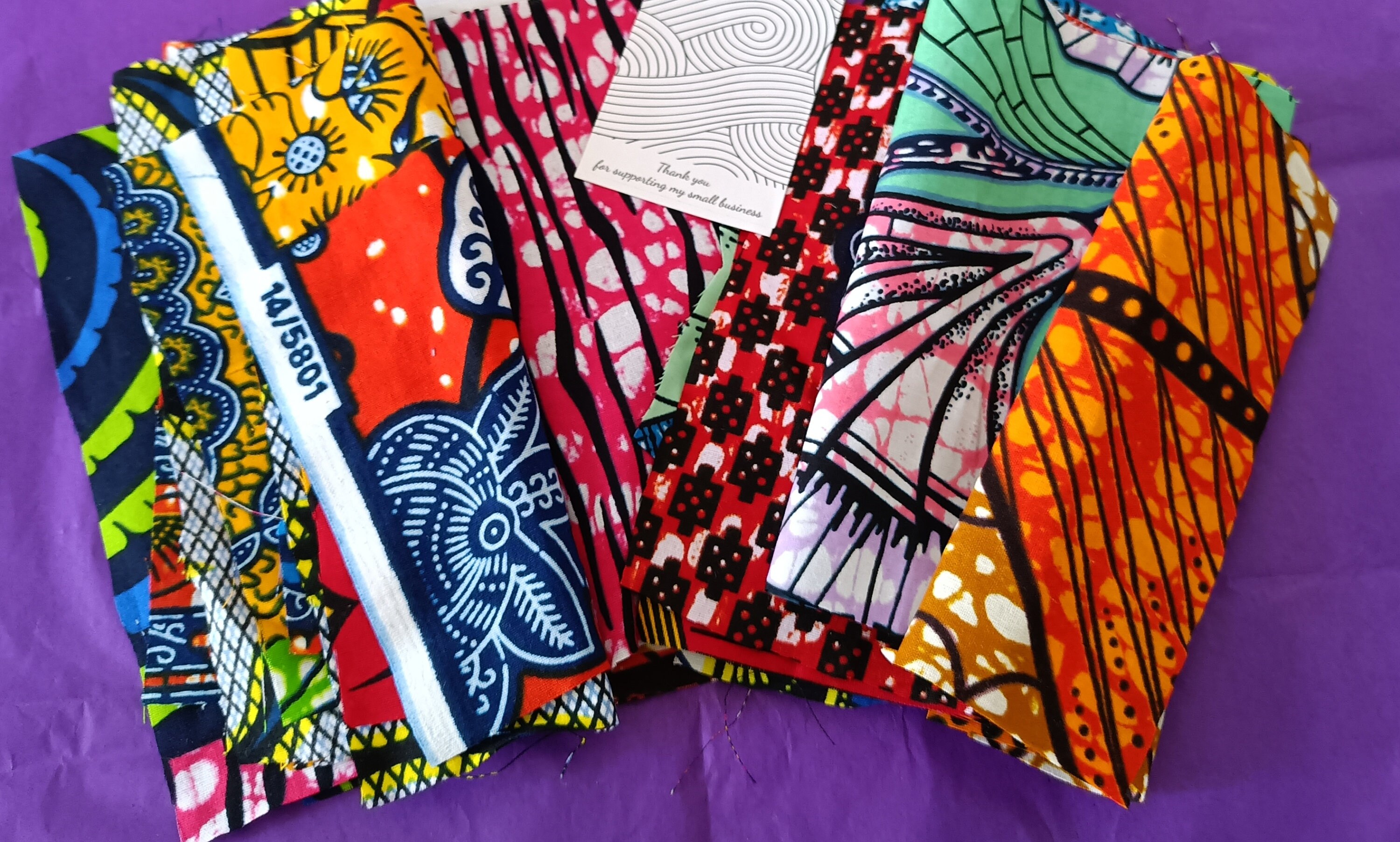 African Fabric Scraps, Wax Fabric Scraps Package, Ankara Fabric Squares ...