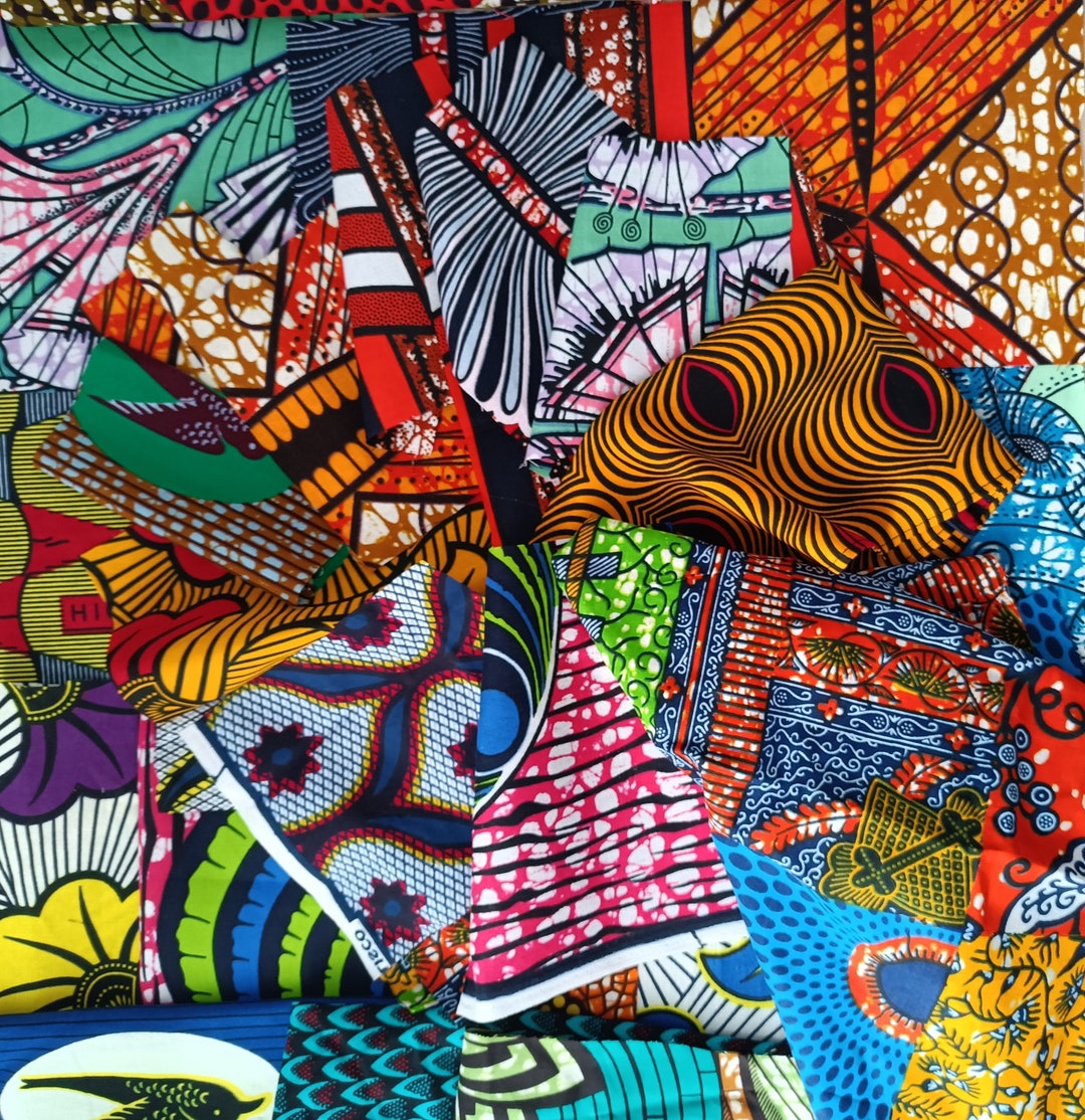 Assorted African Fabric Patchwork Wax Fabric Coupon Pack - Etsy