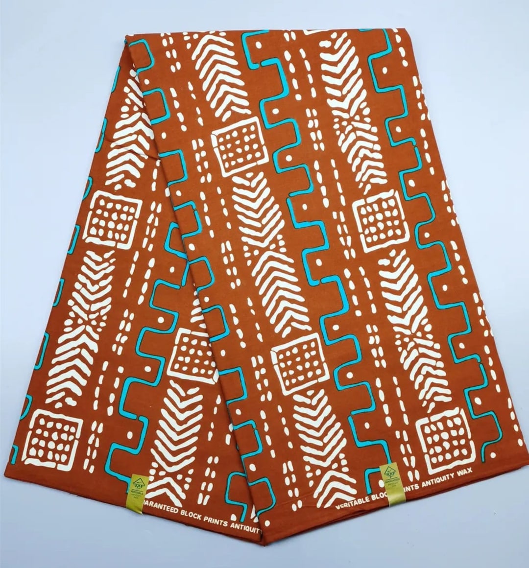 African Wax Fabric, Cotton Wax Fabric, Lot 3 Yards/6 Yards, Bogolan ...