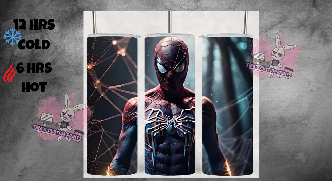 Spider Man Tumbler, 20oz Tumbler, Spider Man Cup, Insulated Tumbler ...