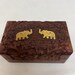 Vintage Hand Carved Wood Elephant Box - Etsy