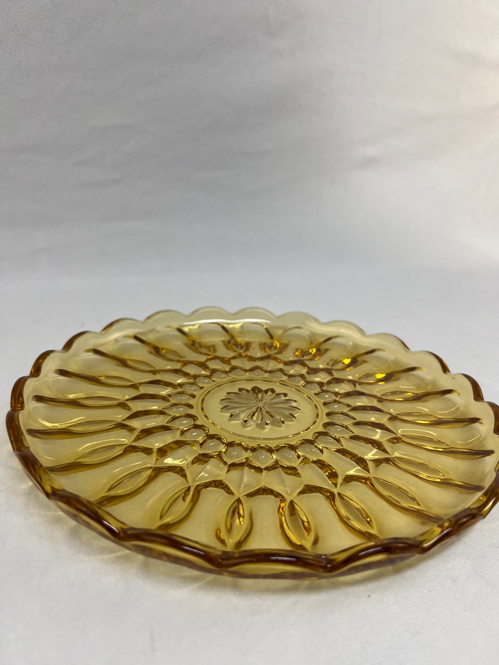 Rare Vintage Amber Anchor Hocking 10 Plate Fairfield Pattern - Etsy