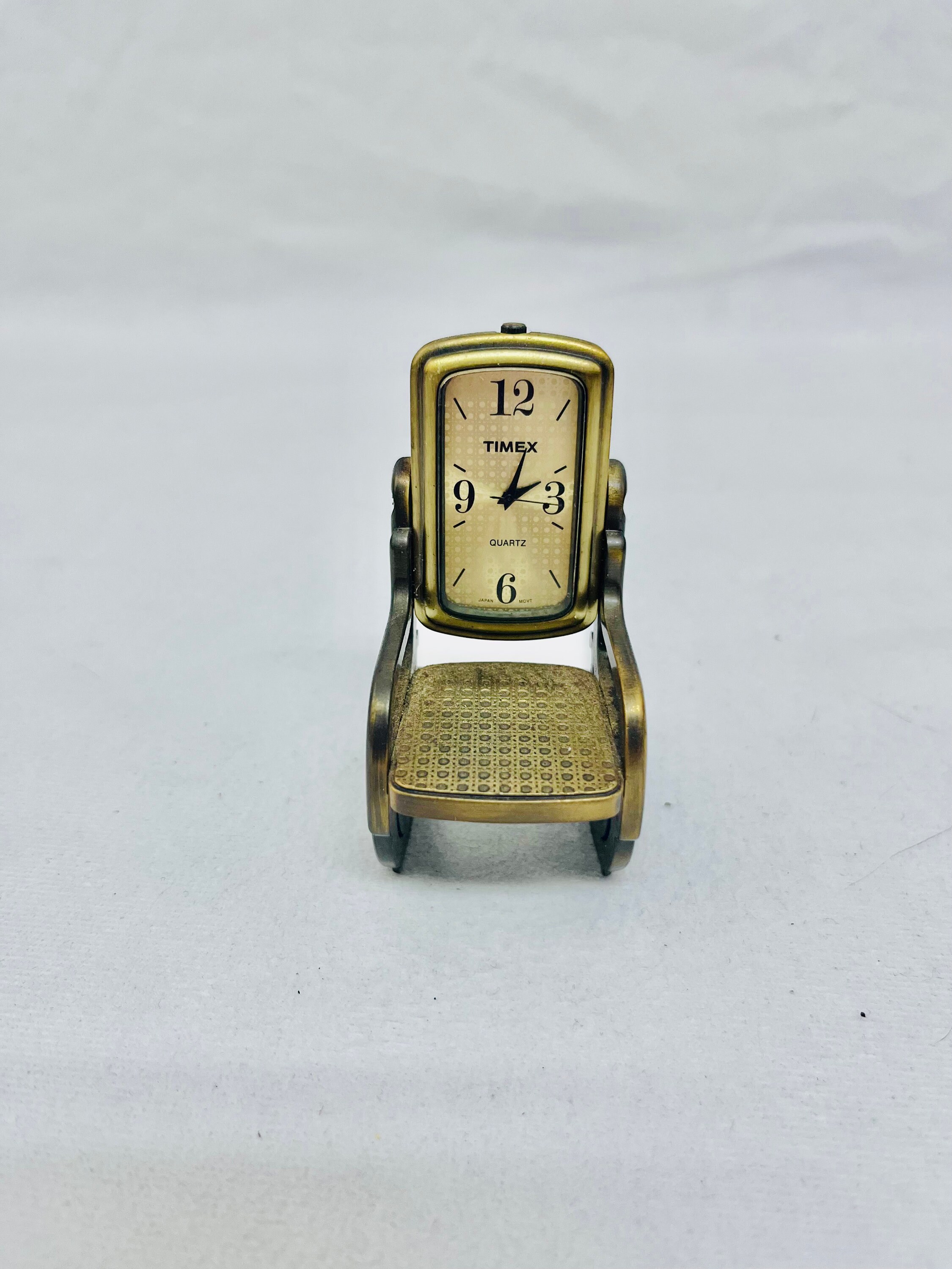 Vintage Small Timex Brass Rocking Chair Clock - Etsy