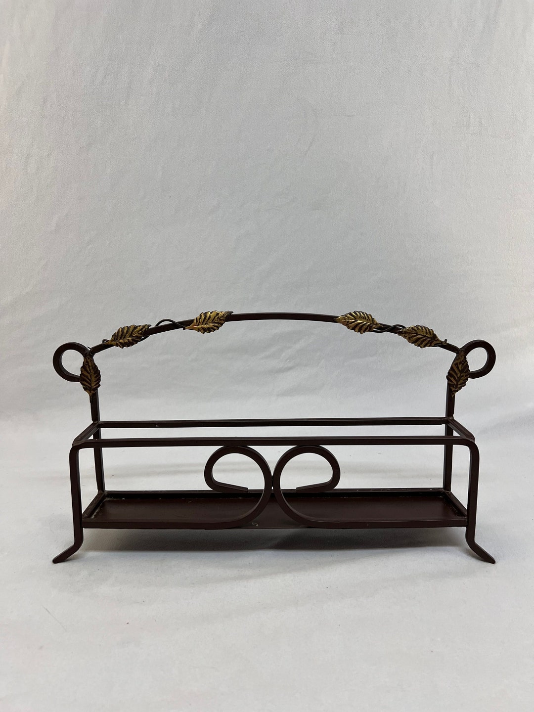 Vintage Gold Leaf Wire Spice Rack - Etsy