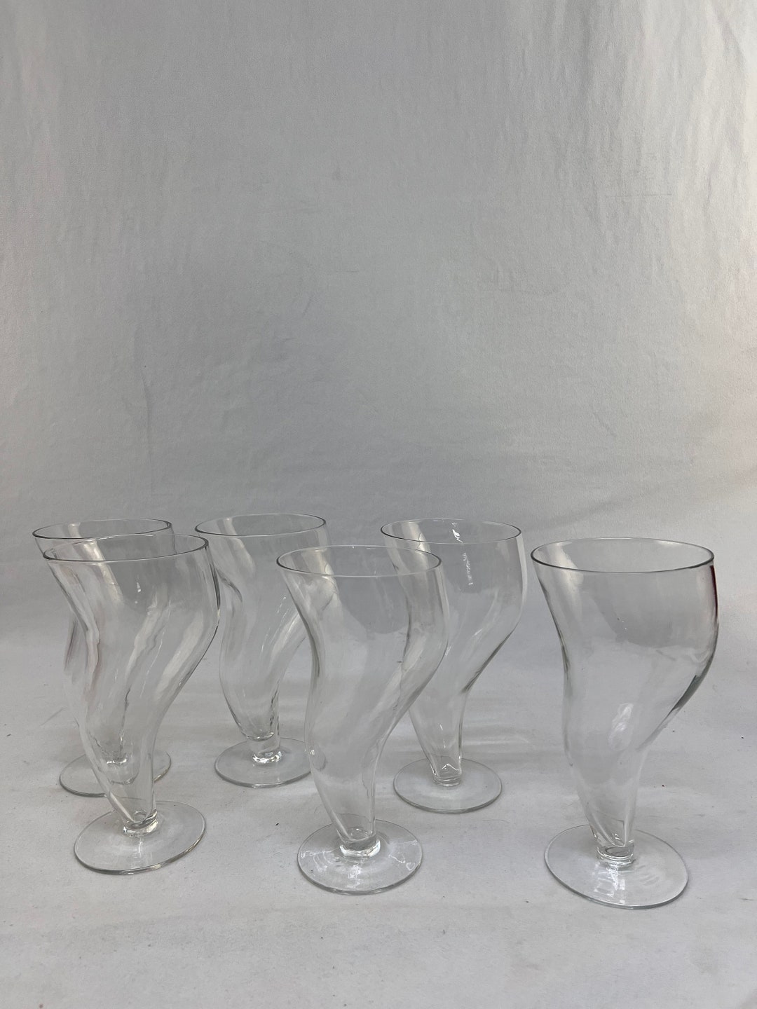 Retro Funky Swirl Glasses - Set of 6 - Etsy