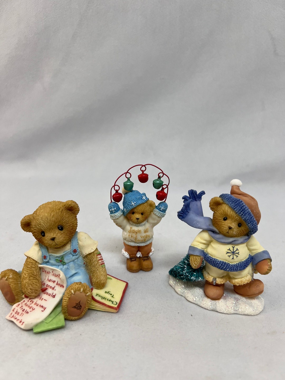 Cherished Teddies Figurine Set of 3, Holiday Themed - Etsy