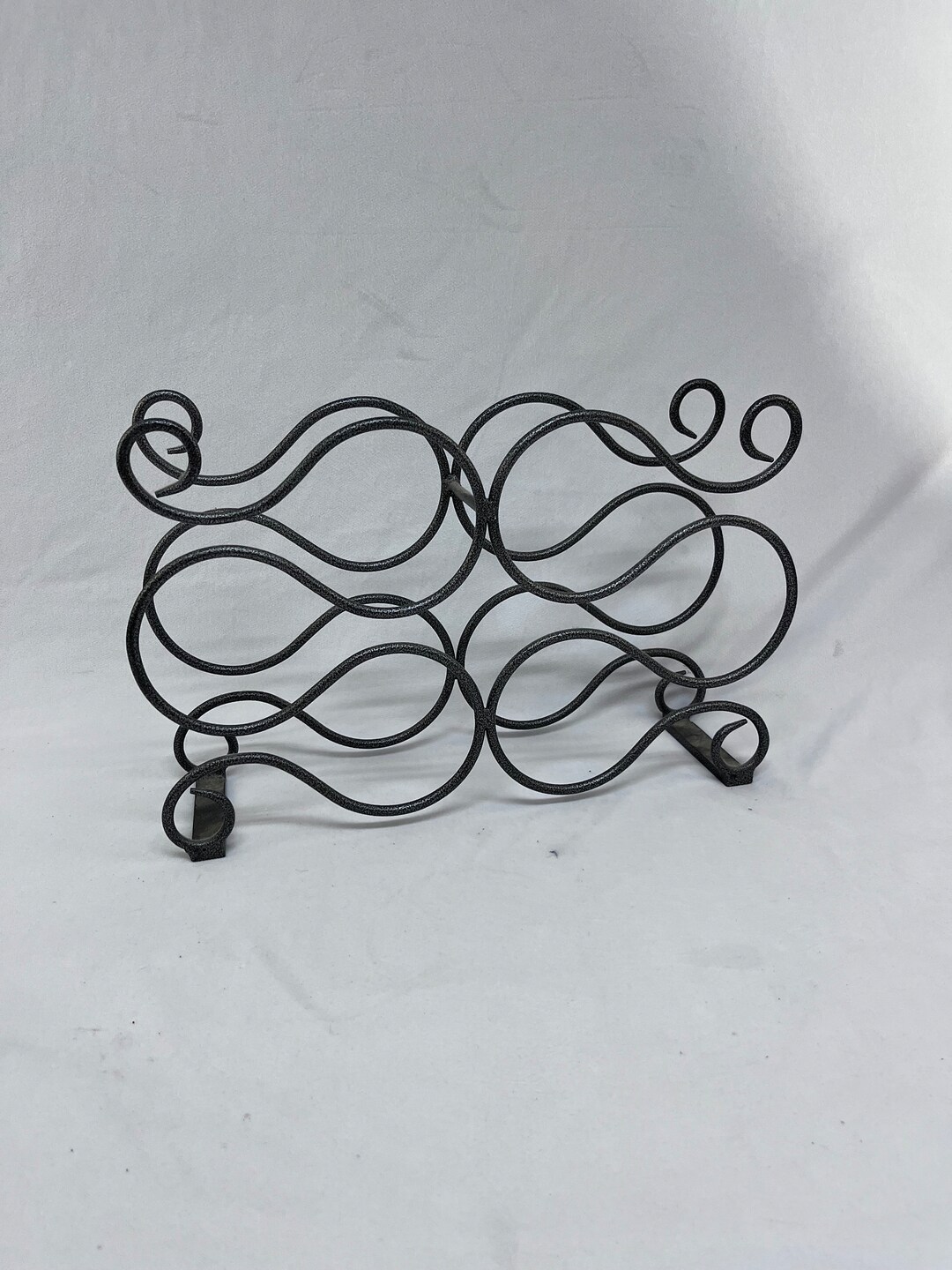 Vintage Silver Metal 6 Bottle Wine Rack, Tabletop Wine Rack - Etsy