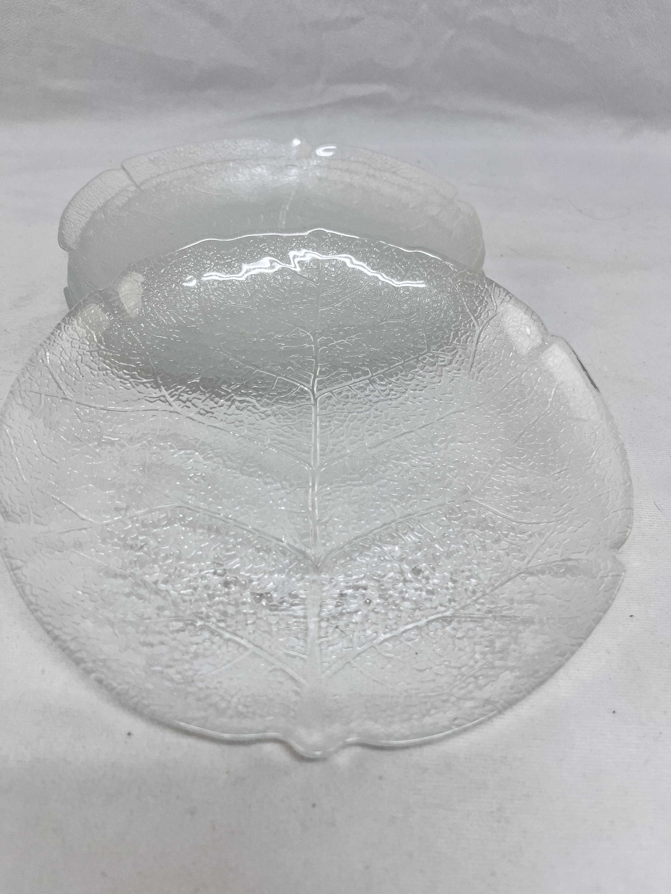 Vintage Arcoroc Aspen, Leaf Design Glass Salad Plates Set of 6 - Etsy