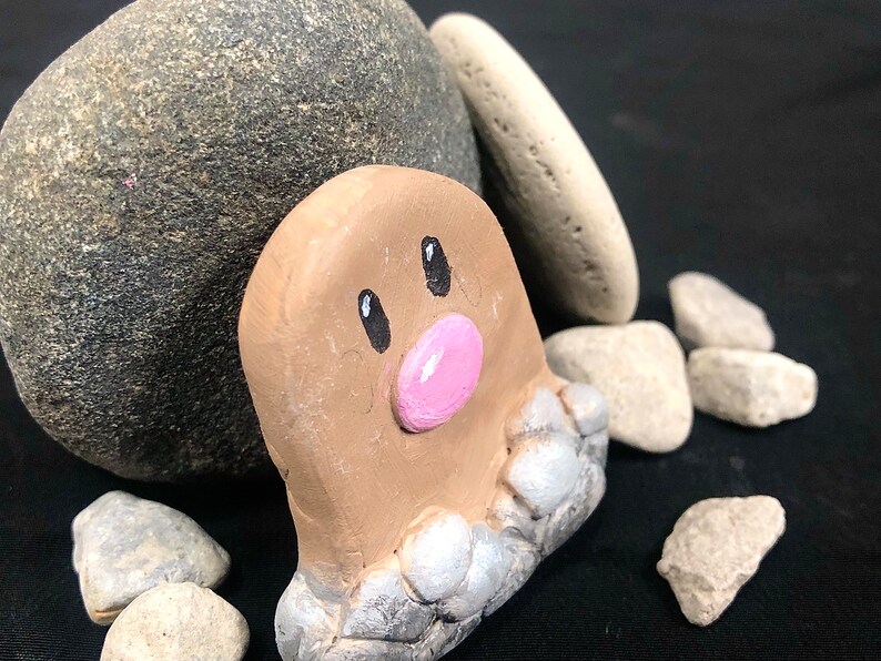DIGLETT POKÉMON Pin Cute Silly Bean Handmade Polymer Clay - Etsy