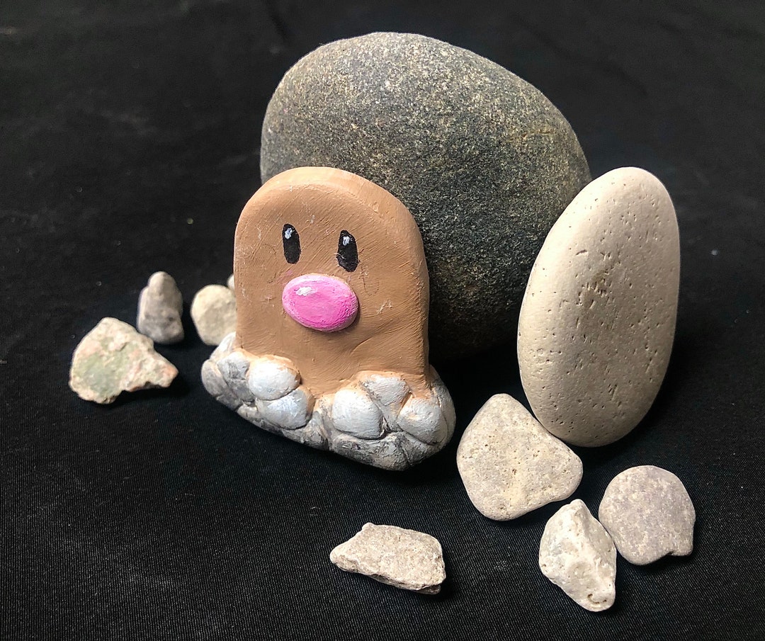 DIGLETT POKÉMON Pin Cute Silly Bean Handmade Polymer Clay - Etsy