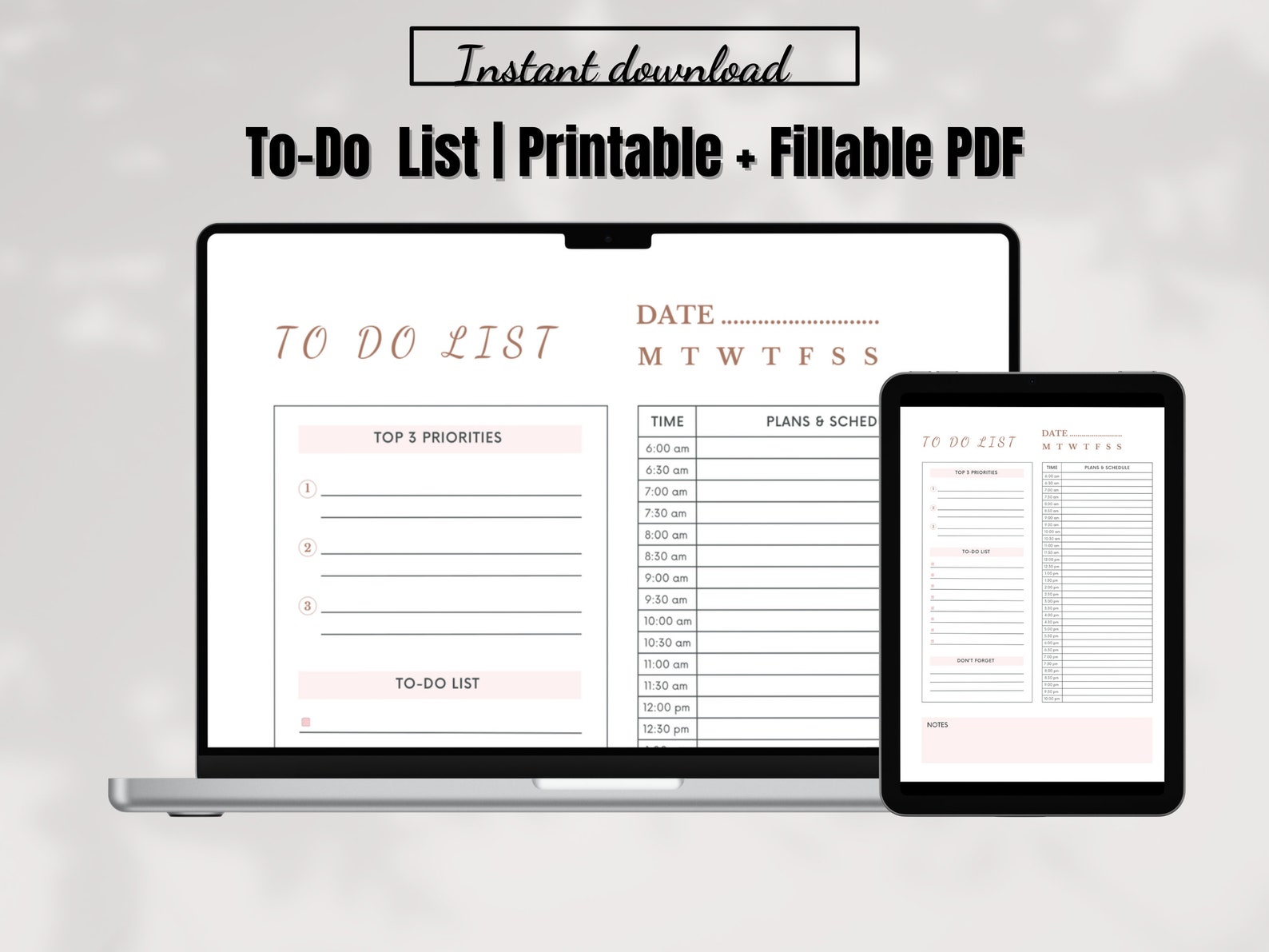 To-do Lists Digital Planner, Daily Planner, Printable to Do List ...