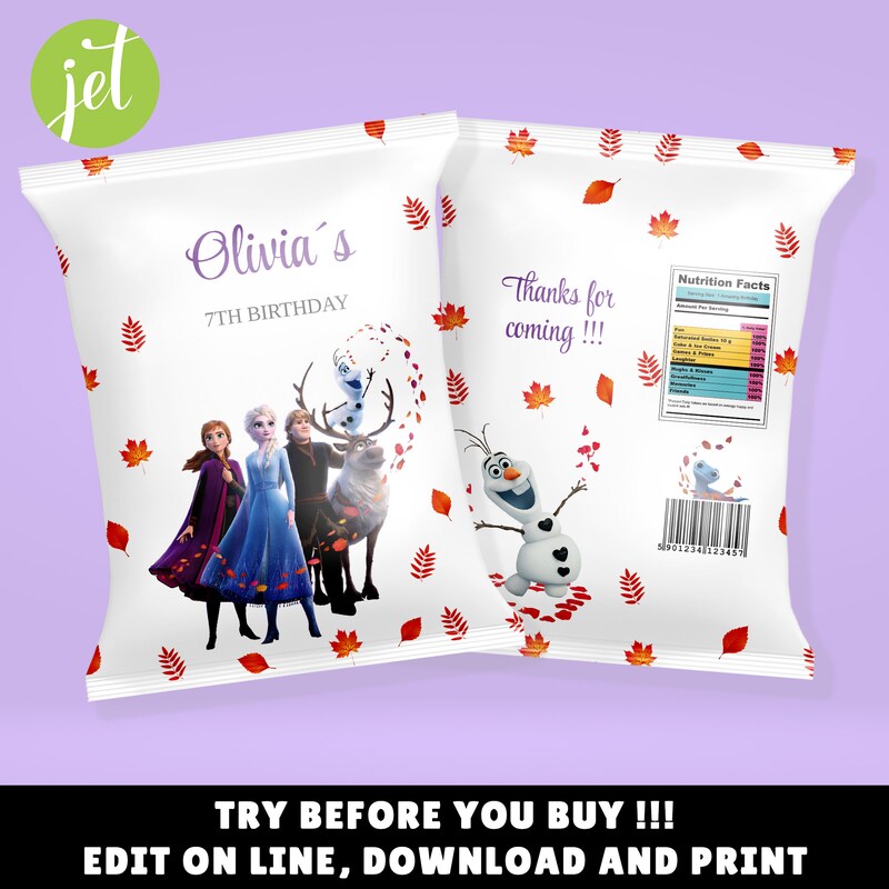 Frozen Wrappers - Etsy