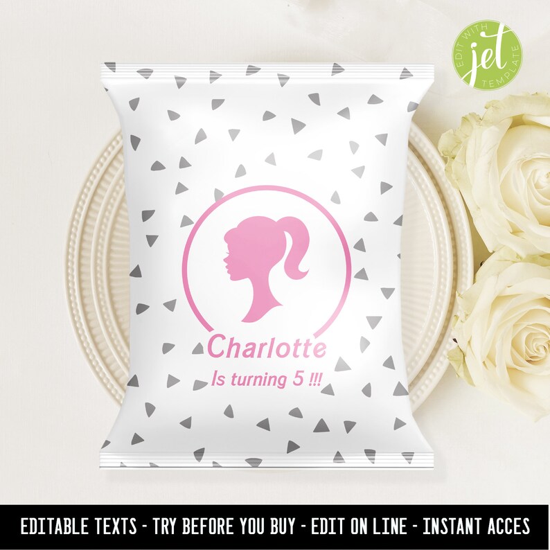 Editable Pink Doll Welcome Sign | Fashion Doll Party Decor | Birthday ...