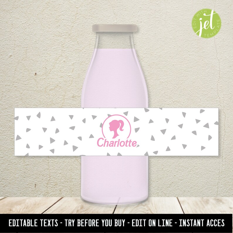 Editable Pink Doll Welcome Sign | Fashion Doll Party Decor | Birthday ...