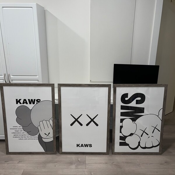 Kaws Set of 3 Poster - Etsy