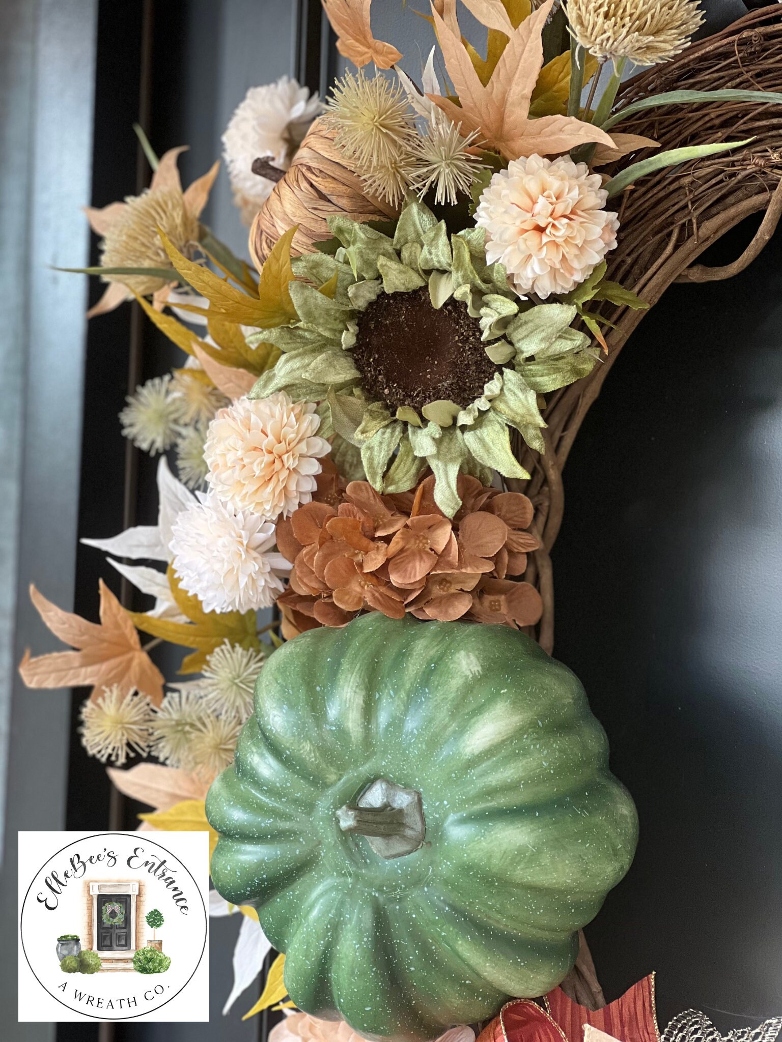 Oval Grapevine Fall Wreath - Etsy