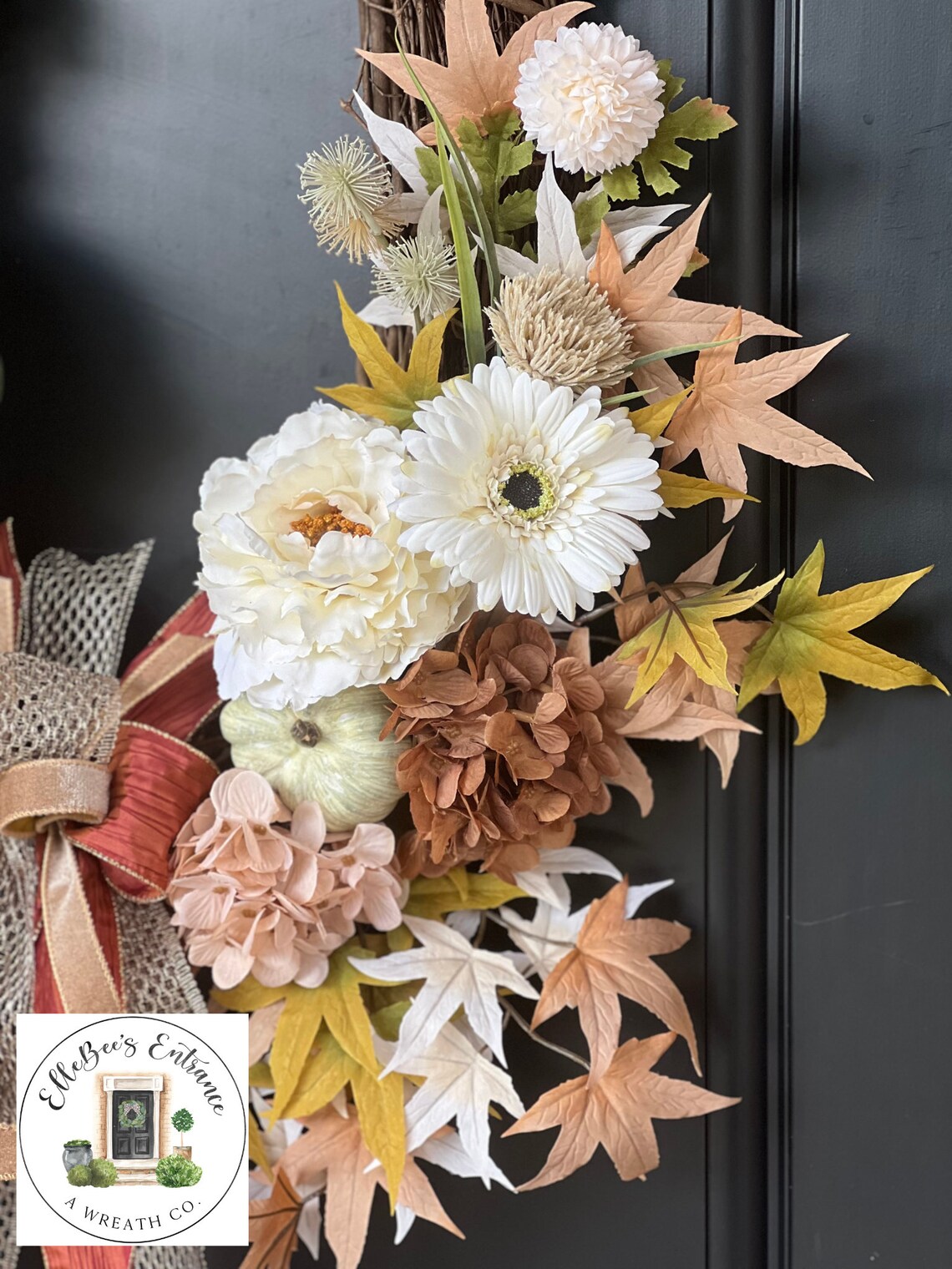 Oval Grapevine Fall Wreath - Etsy