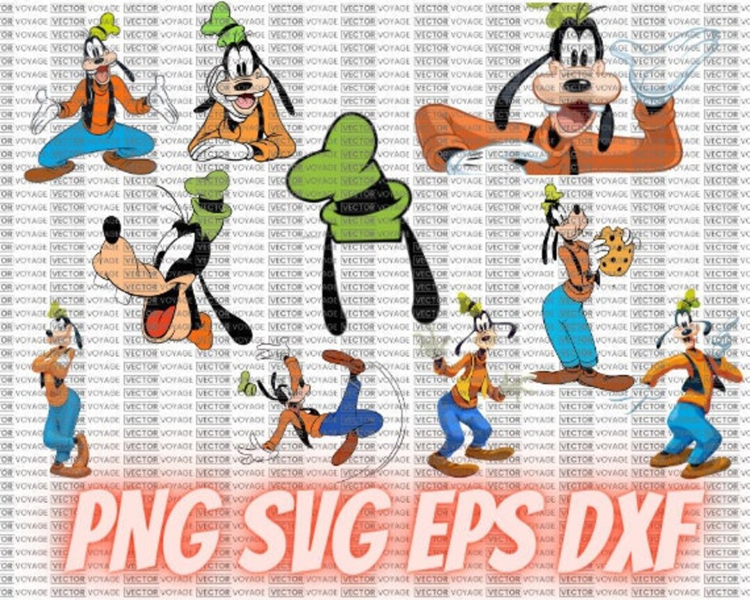 Goofy 10 Pcs High Quality Vector PNG SVG EPS Printable Digital Download ...