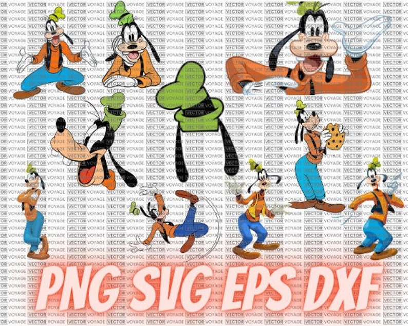 Goofy 10 Pcs High Quality Vector PNG SVG EPS Printable Digital Download ...