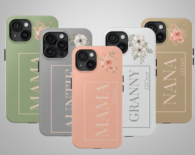 Personalized Mom Tough iPhone Case, New Mom Case, Gift for Grandma, New ...