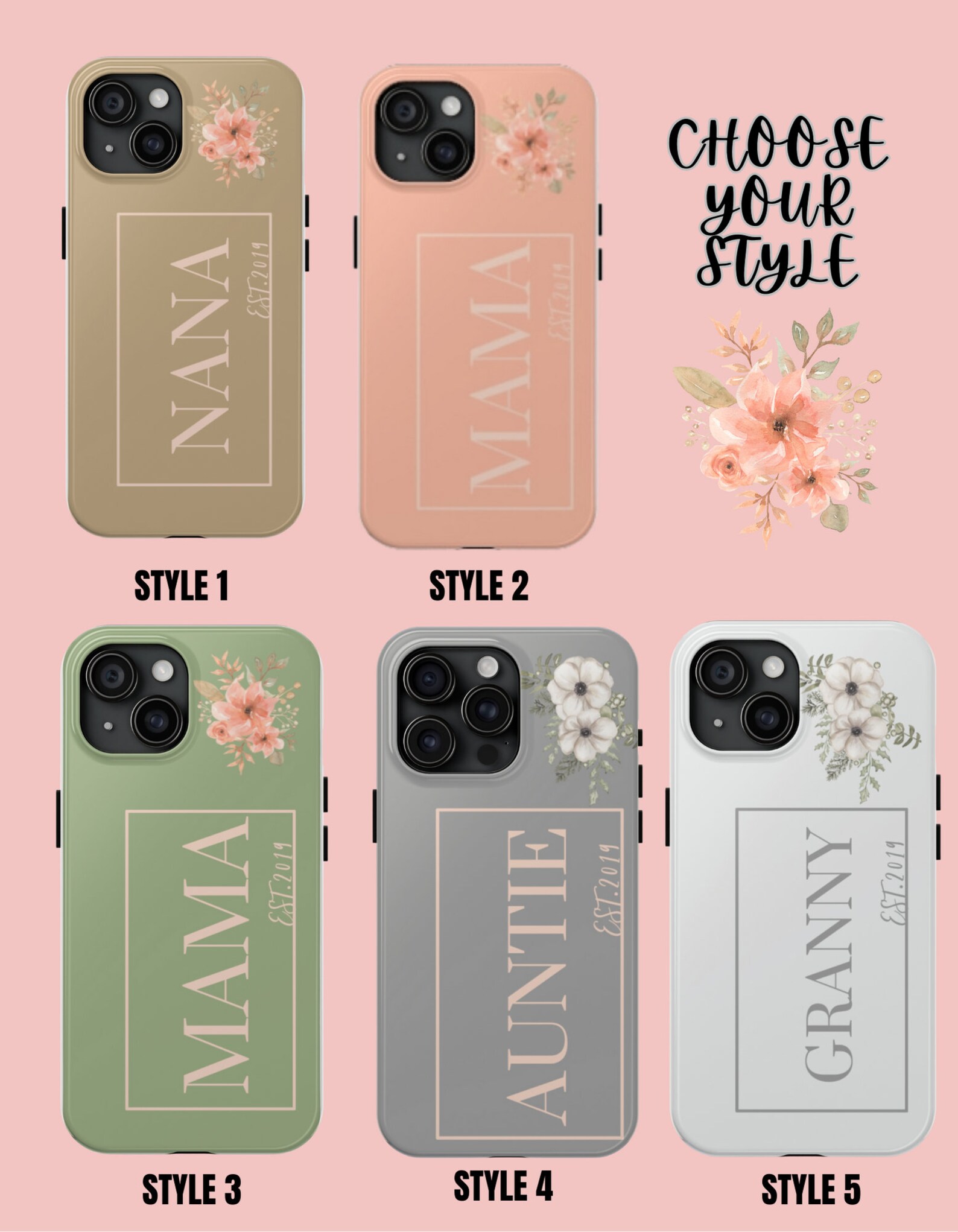 Personalized Mom Tough iPhone Case, New Mom Case, Gift for Grandma, New ...