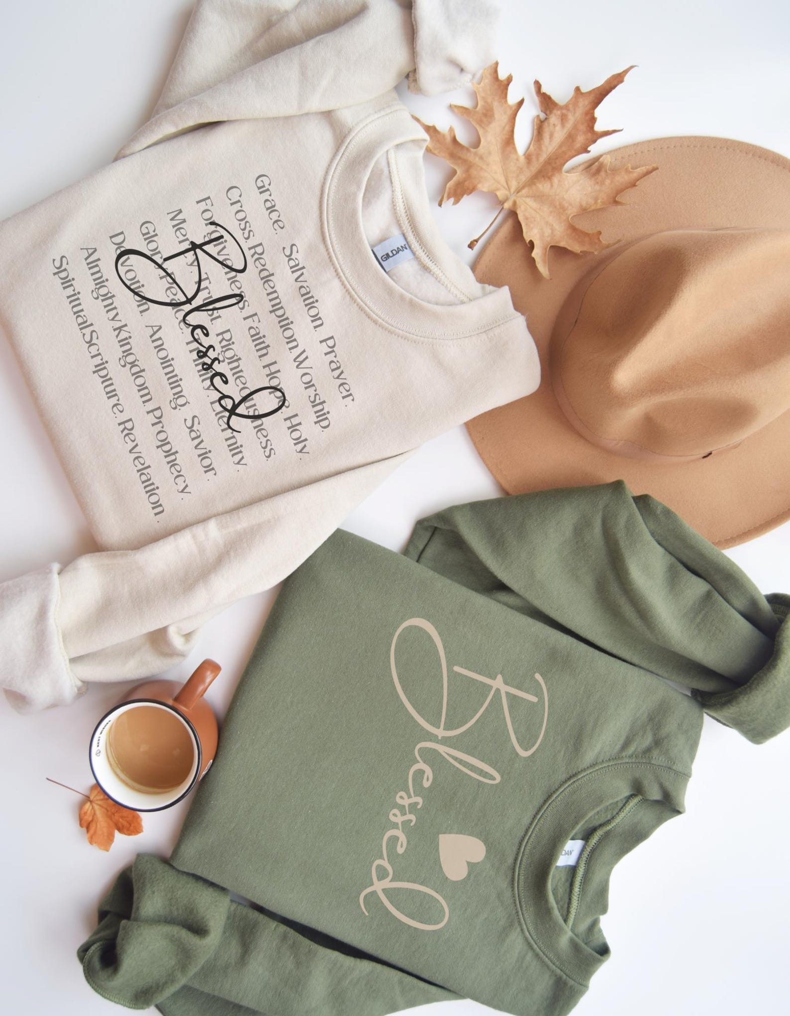 Blessed Sweatshirt, off White Letters, Godly Sweatshirt, Faith ...