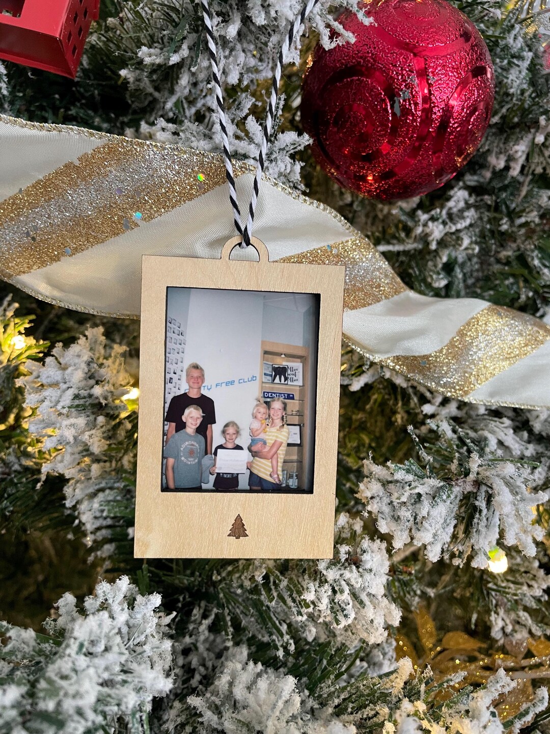 Instant Picture Frame Photo Ornament - Tree Mini Photo Frame - Ornament ...