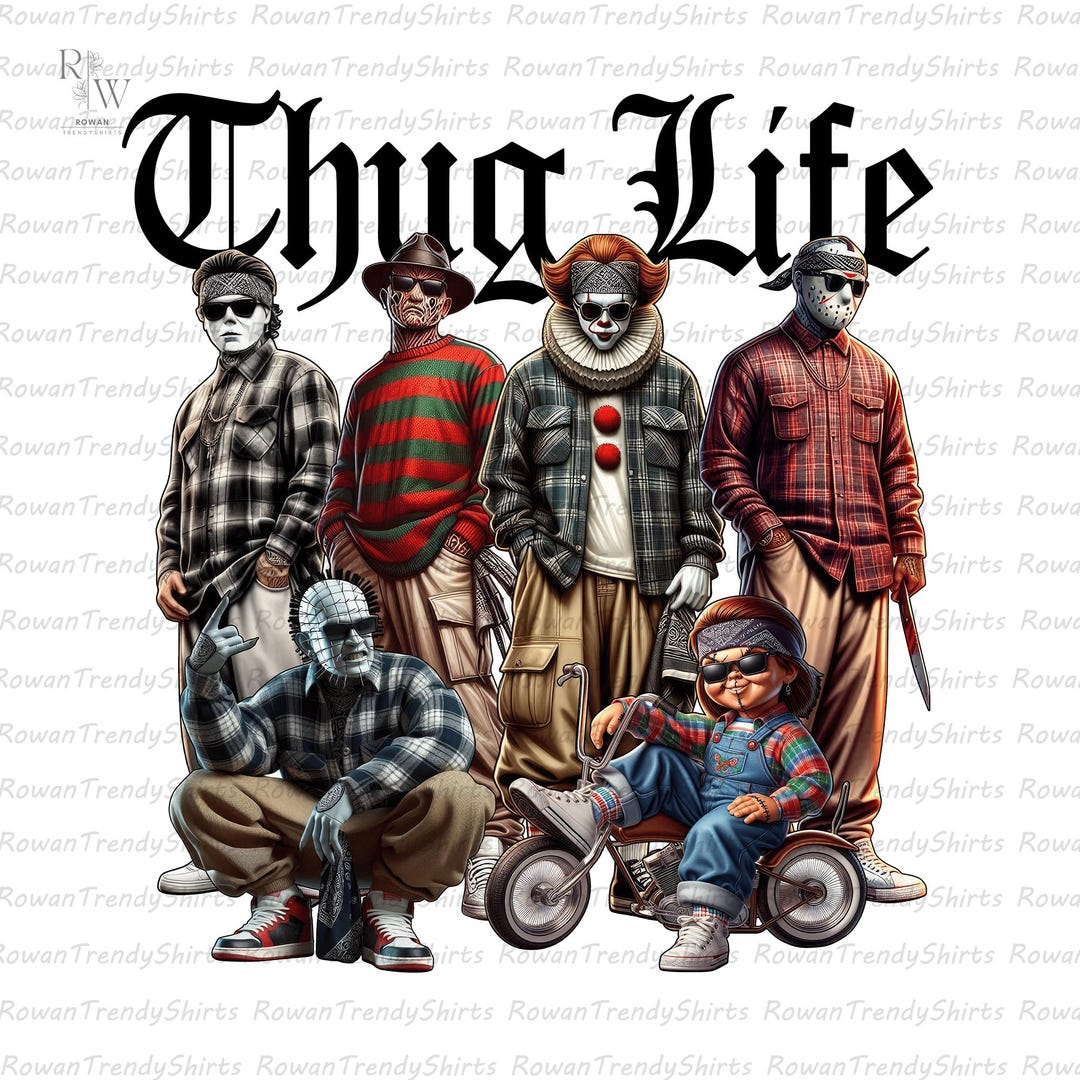 Halloween Horror Thug Life Movie Characters Png, Spooky Season Png ...