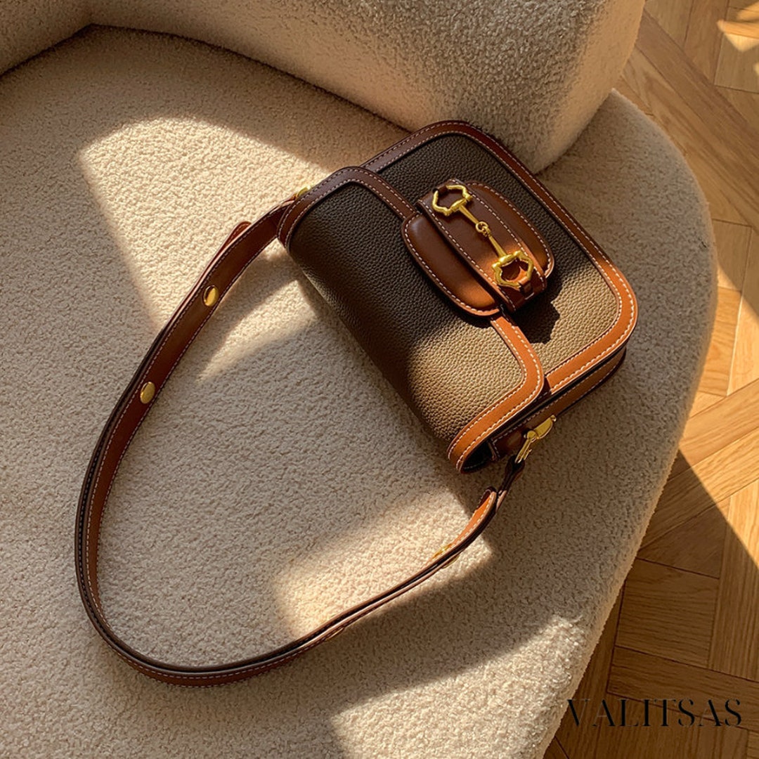 Vegan Leather Shoulder Bag Old Money Leather Handbag Classic - Etsy