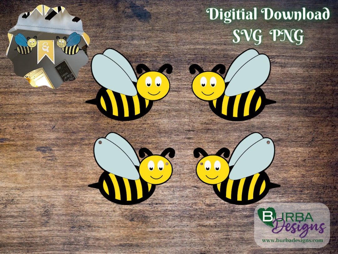 Bee SVG - 3D Bee Svg - Layered Bee Svg - Bonus Digital Sticker and ...
