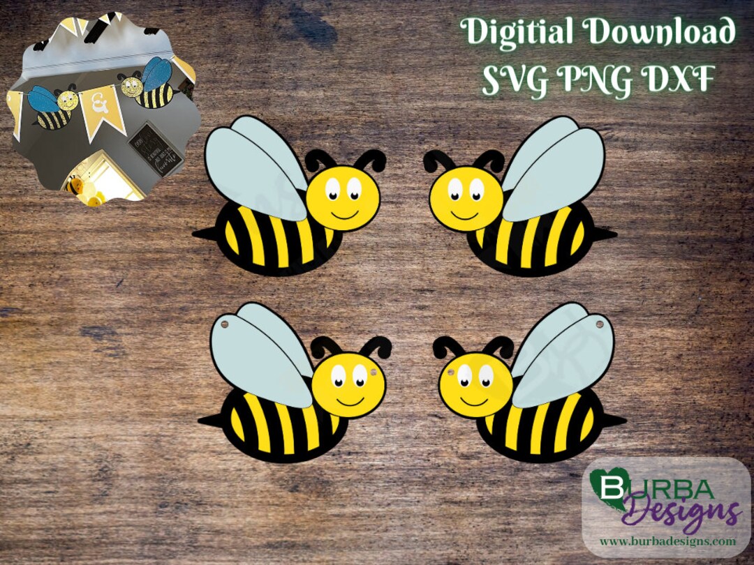 Bee SVG 3D Bee Svg Dxf Layered Bee Dxf Bee Svg With Holes for Hanging ...