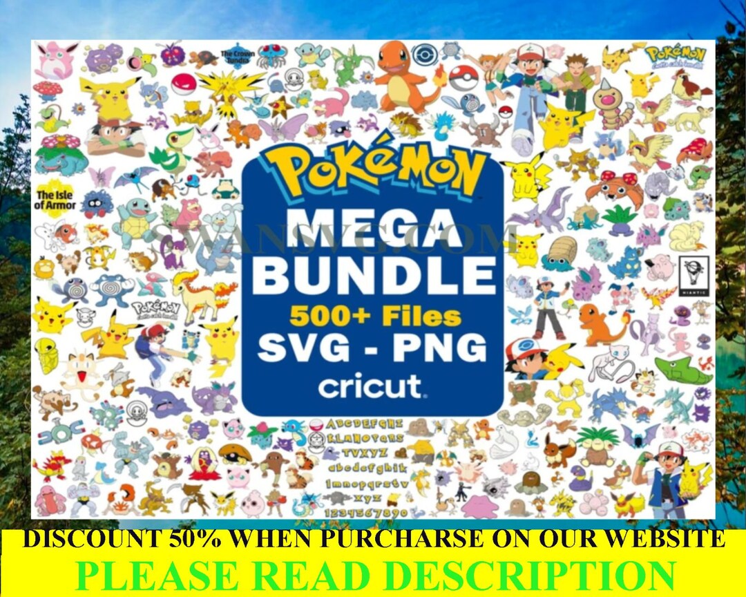 500 Pokemon Bundle SVG, Pokemon Layered, Pokemon Png, Pikachu Svg - Etsy