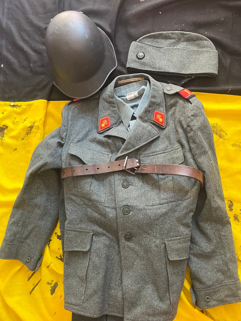 Cold War Swiss Army Uniform Artillery Soldier Complete With M18 Helmet ...