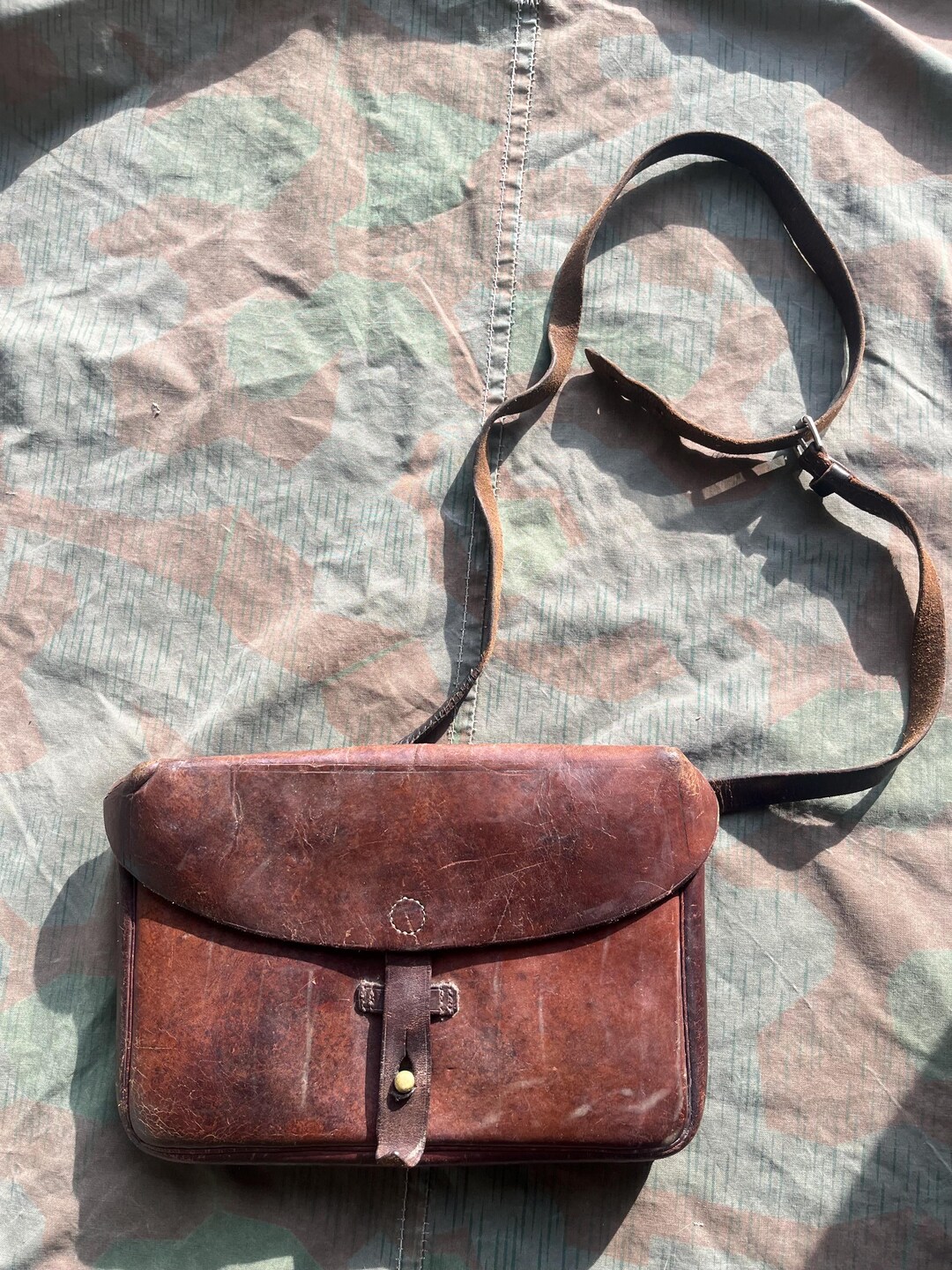 WW2 Swiss Military Officer Bag Satchel Leather Vintage Uniform Officer ...