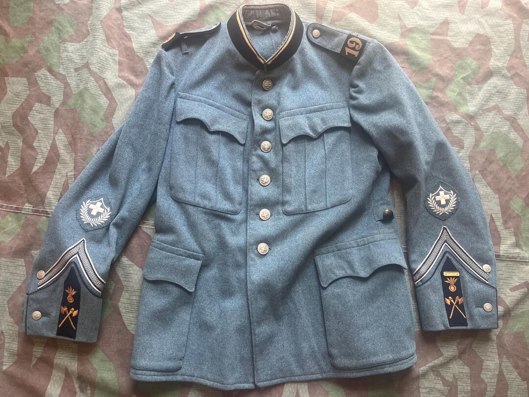 Original WW2 Swiss Army Sapper Engineer Sergeant Uniform Jacket Ord.26 ...