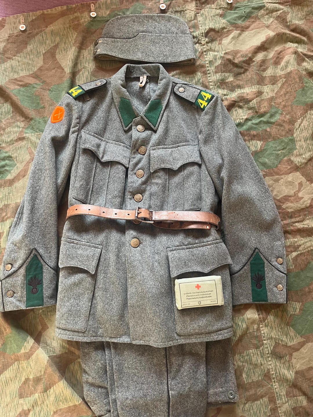 WW2 Swiss Army Infantry Soldier Complete Uniform With Jacket Pants Belt ...