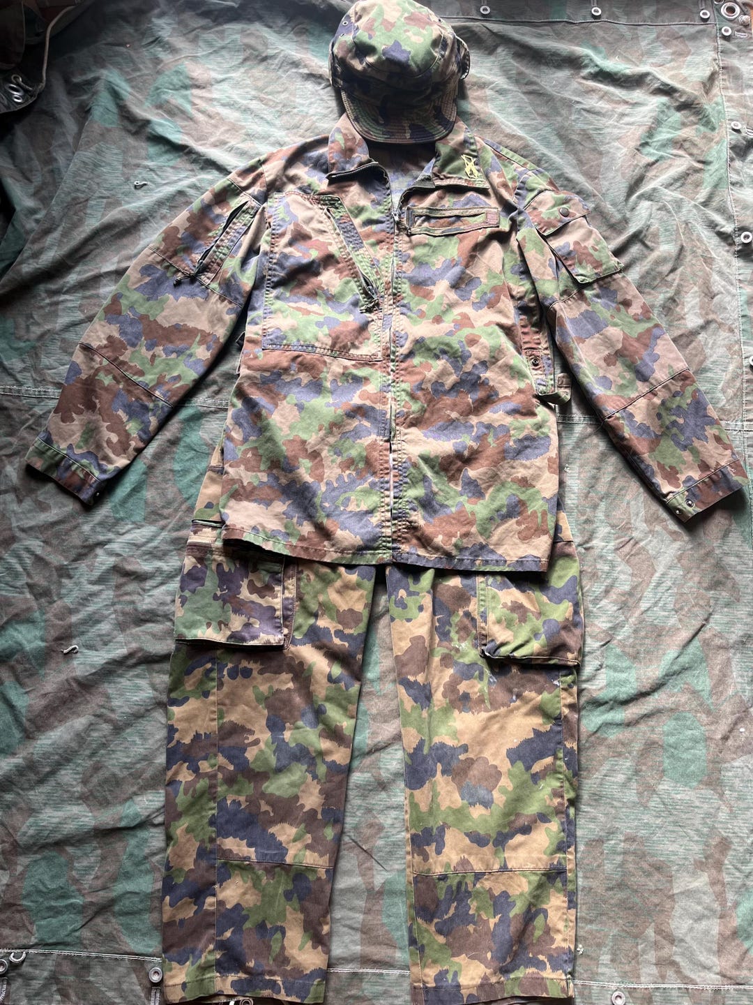 Cold War/modern Swiss Army Soldier Taz 90 Camo Complete Field Uniform ...