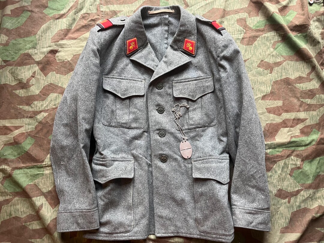 Cold War Swiss Army Artillery Jacket With Dog Tags - Etsy