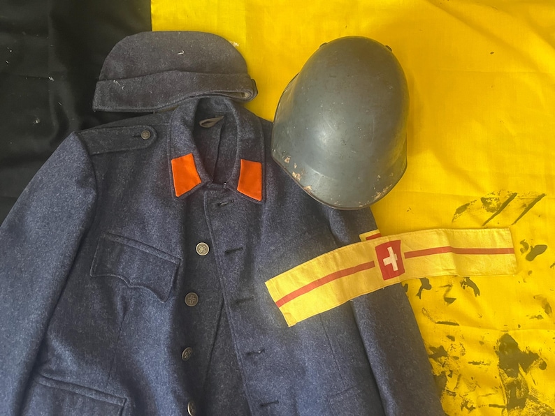 WW2 Swiss Army Luftschutz Civil Defense Protection Uniform Complete for ...