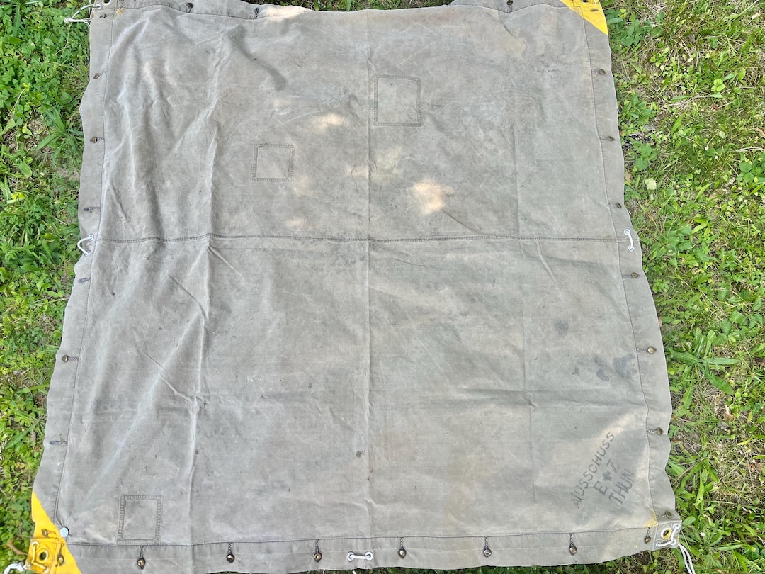 Rare Ww1 Swiss Army Zeltbahn Canvas Camping M1906 Tent Zeltblache Cover ...