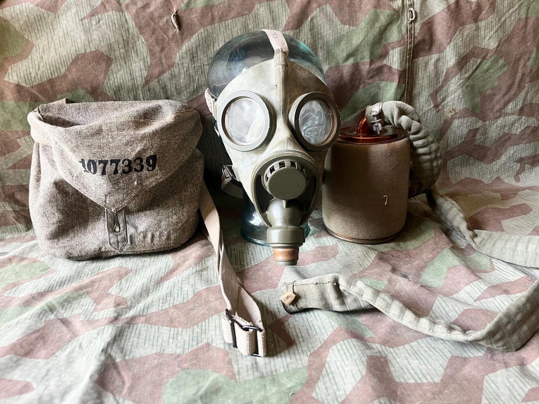 WW2 Swiss Military M33 Gas Mask Complete Gasmask With Army Bag Original ...