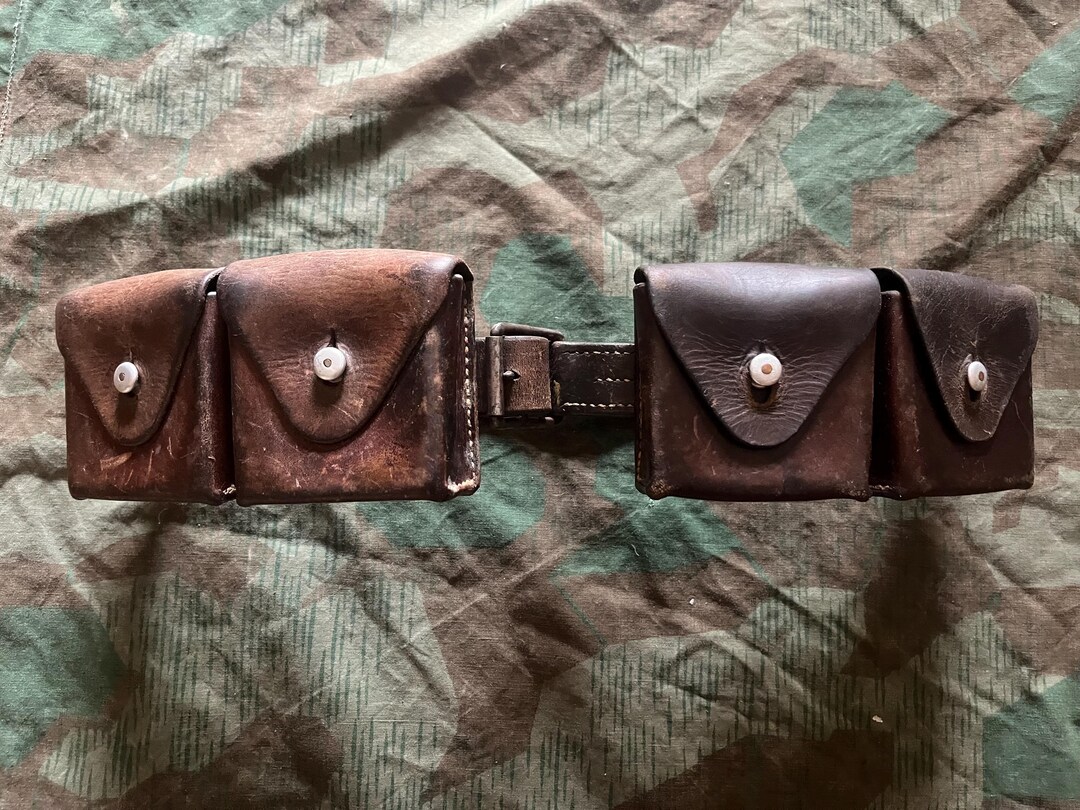 WW2 Vintage Swiss Army Ammo Pouches and Belt Set From 1931 and 1919 for ...