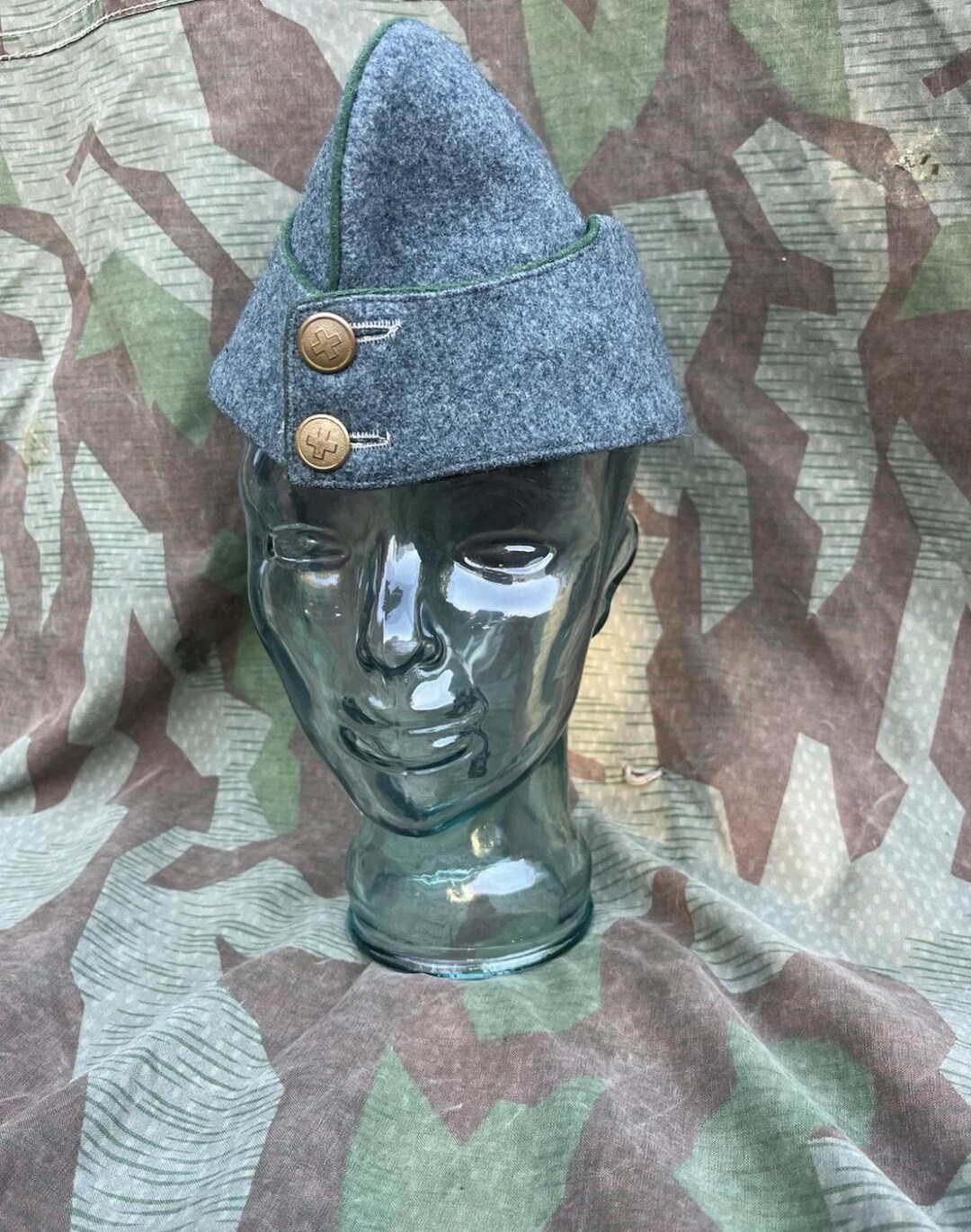 Very Rare Swiss Military WW1 Side Cap Hat Uniform Ord17 Infantry Green ...