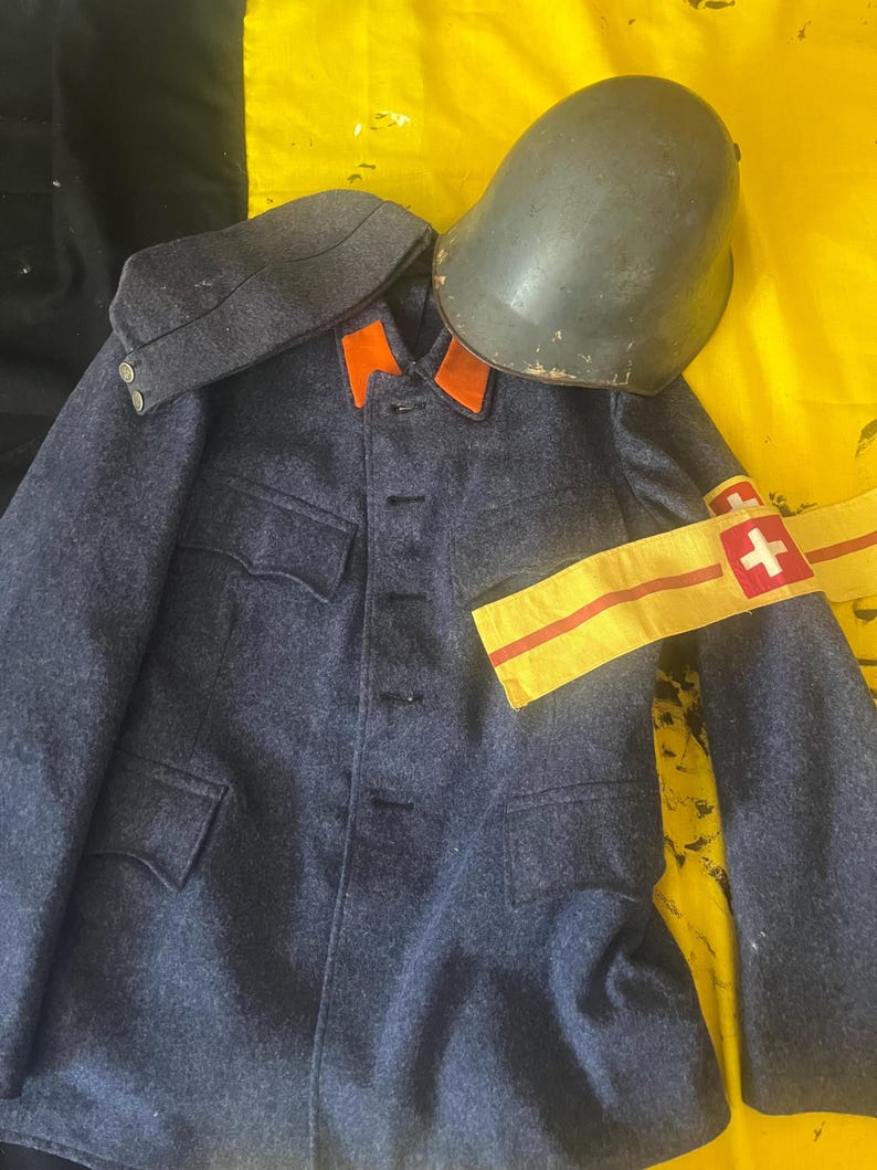WW2 Swiss Army Luftschutz Civil Defense Protection Uniform Complete for ...