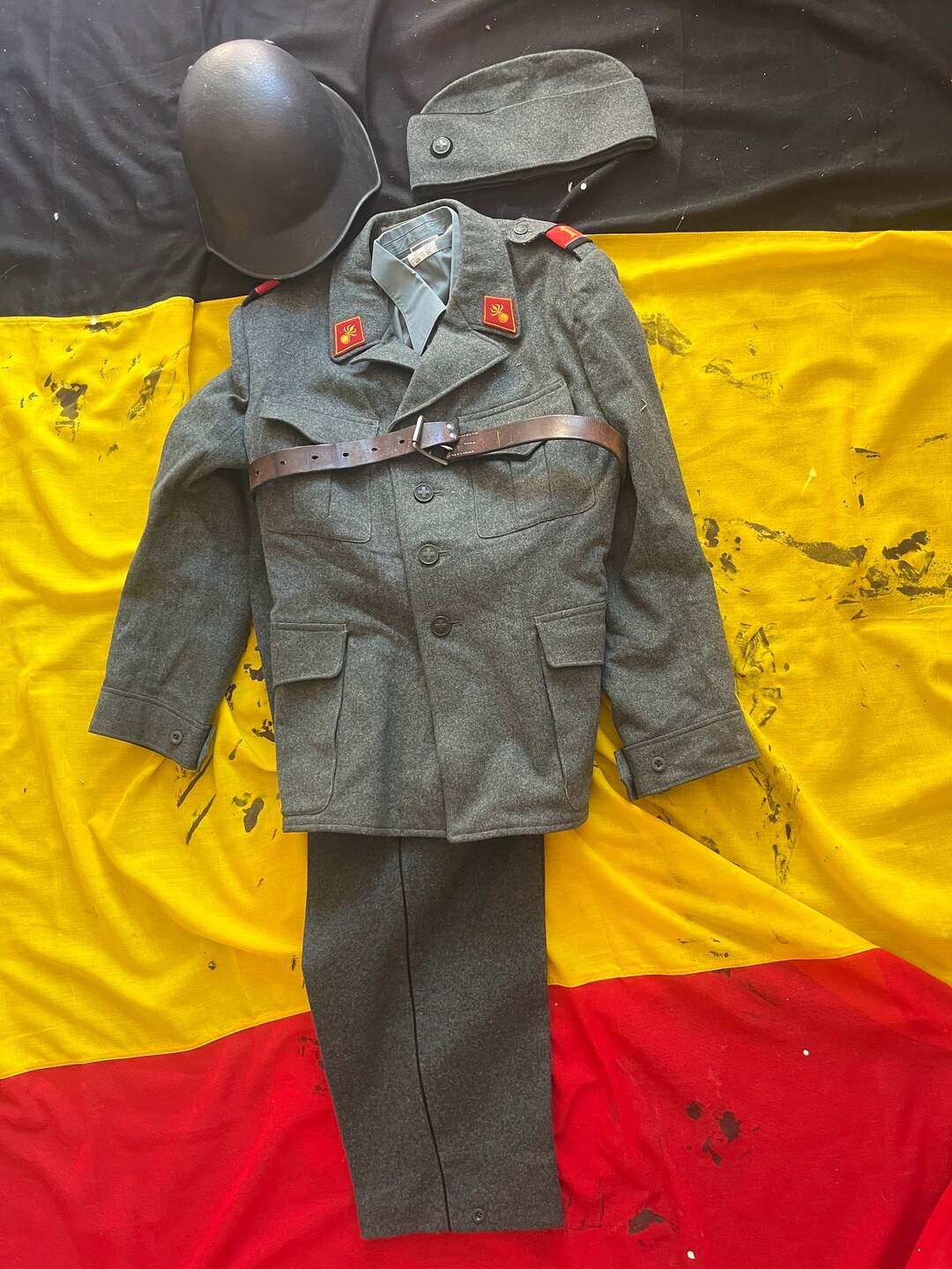 Cold War Swiss Army Uniform Artillery Soldier Complete With M18 Helmet ...