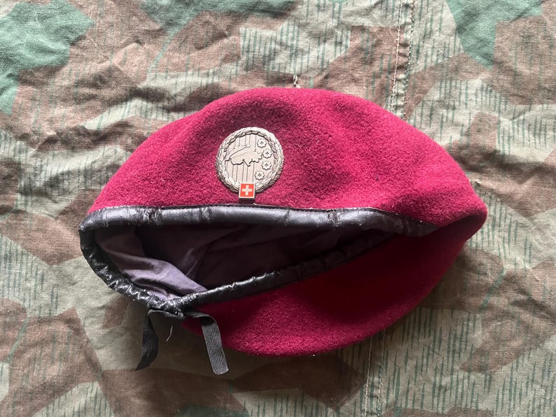 Cold War Swiss Army Uniform Beret Hat - Etsy