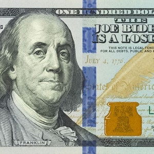 FCK Joe Biden Prank Hundred Dollar Bill - Etsy