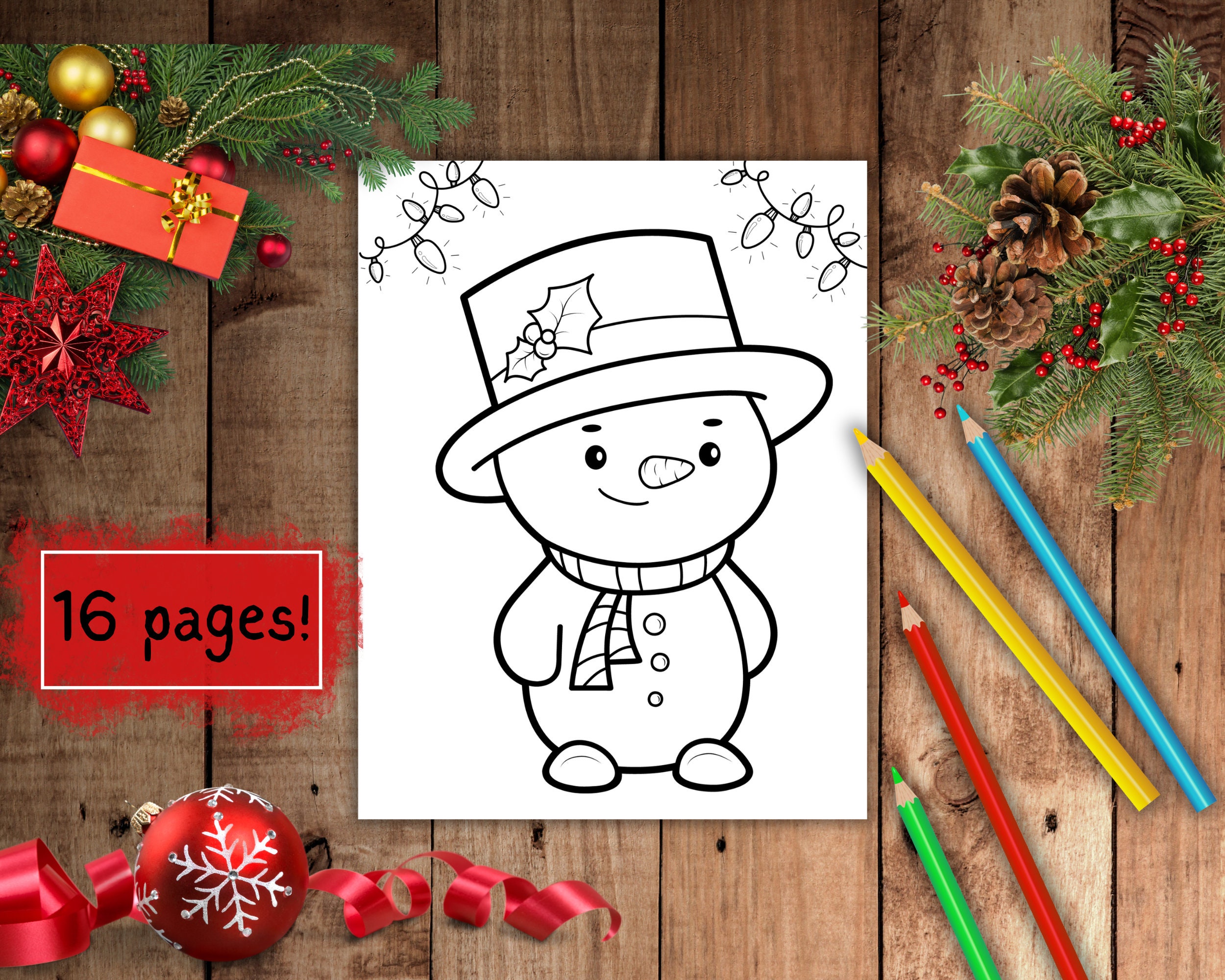 Christmas Coloring Page, Christmas Color, Christmas Activities ...